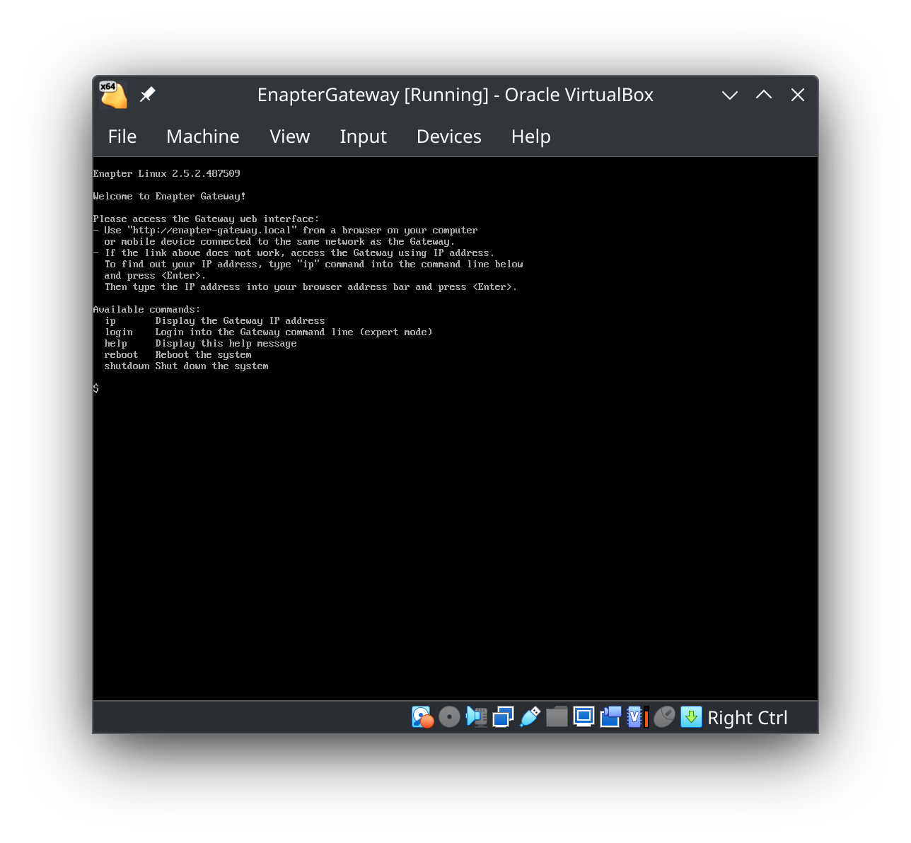 Running Enapter Gateway Software in Oracle VirtualBox | Enapter Handbook